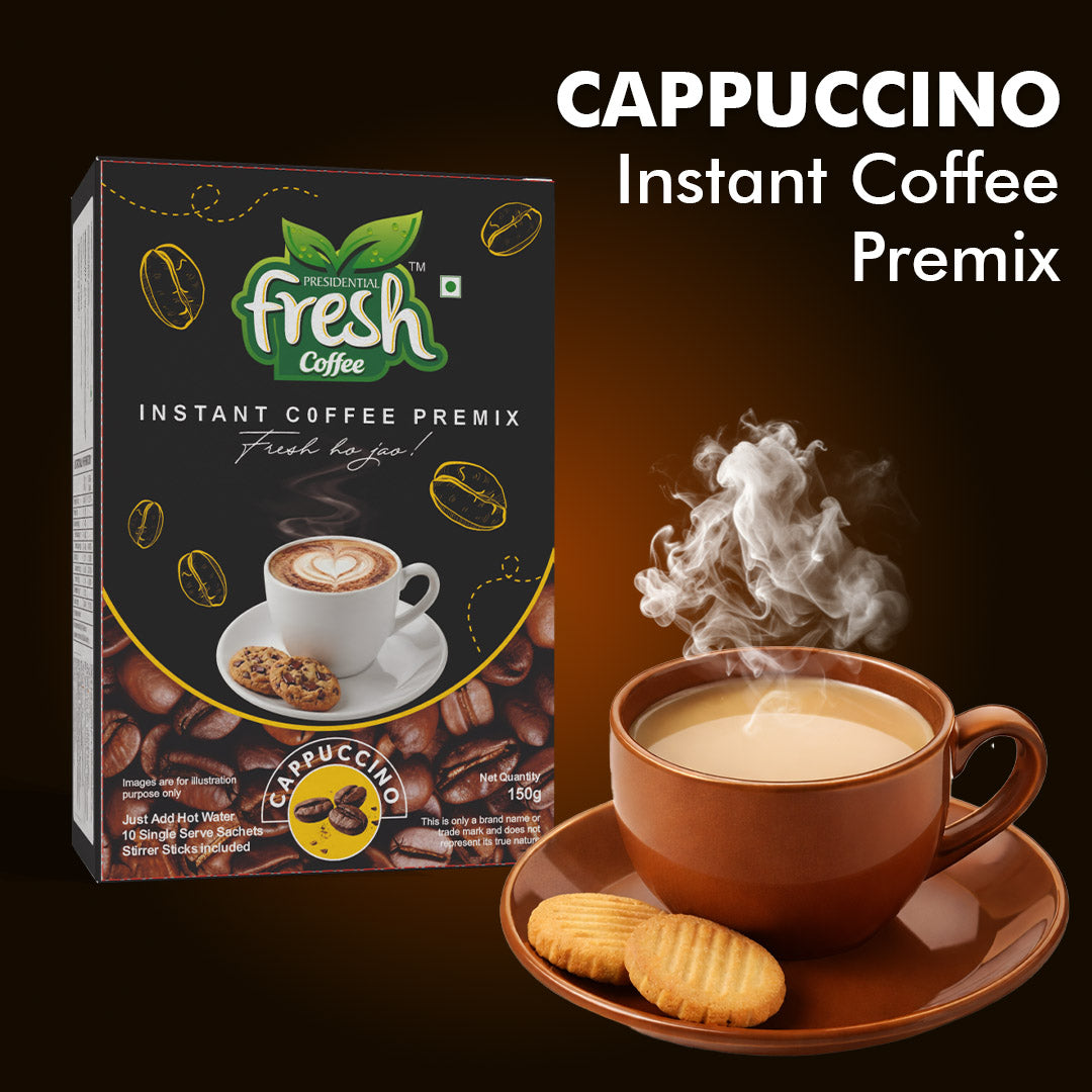 Cappuccino Instant Coffee Premix 10 Sachets (Regular) – Presidential Fresh